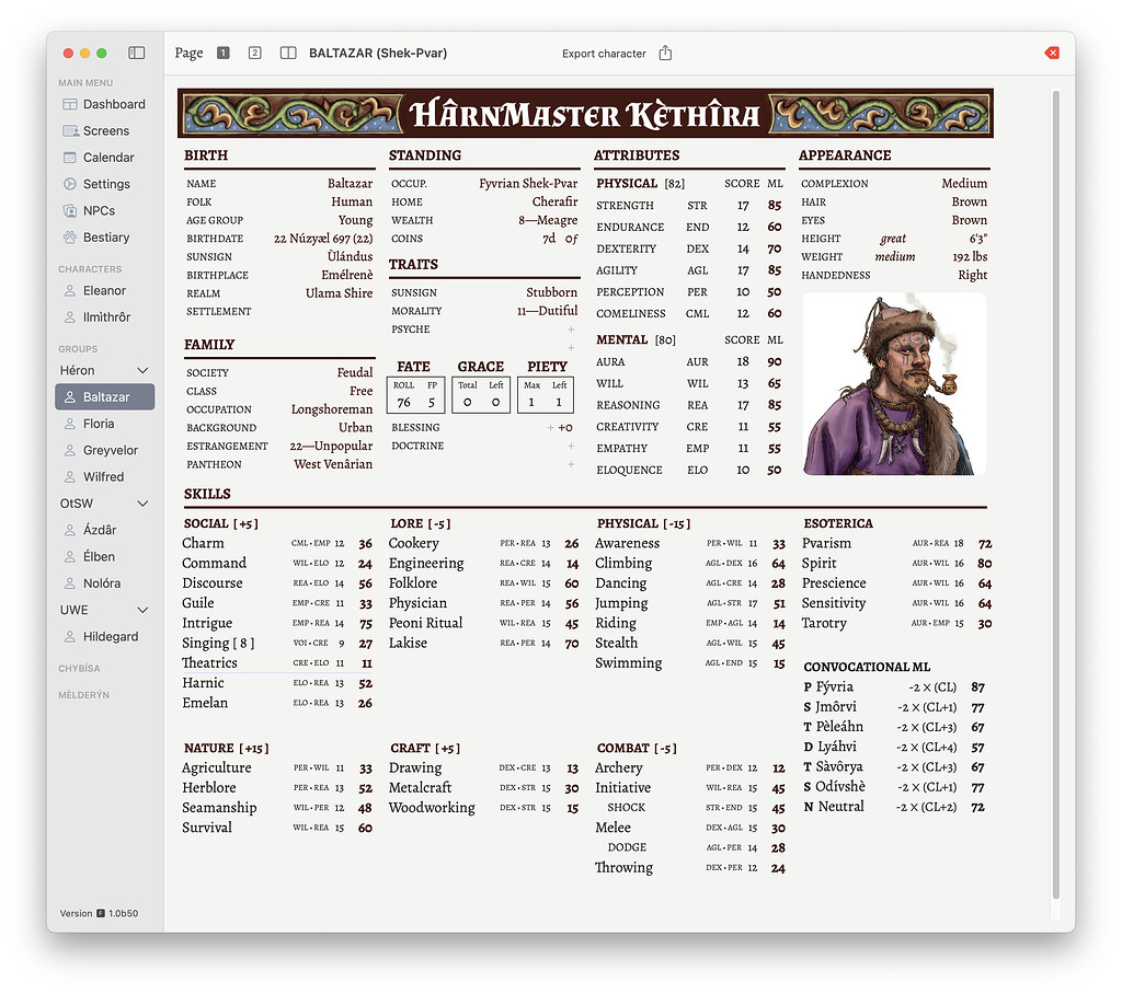 HarnMaster Kethira Tool - Game Mastery - Coffee & Campaigns